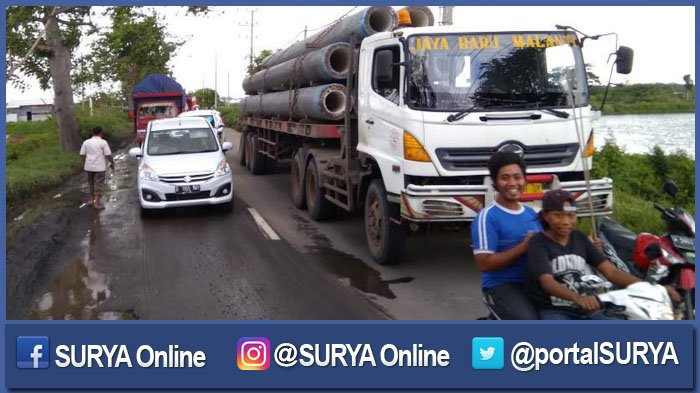 Gara -gata Ini Jalan Raya Cerme Gresik Macet Panjang - Surya.co.id