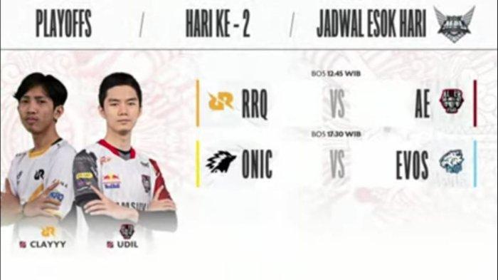 Jadwal Playoff MPL Season 8 Hari Ini, 22 Oktober 2021: RRQ Hoshi vs AE, EVOS Legends Lawan Onic ...