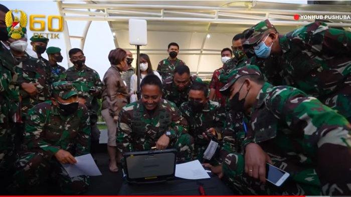 Jenderal Andika Perkasa Jajal Tactical Integrated Satkom TNI AD, Bisa Terhubung ke Prajurit di ...