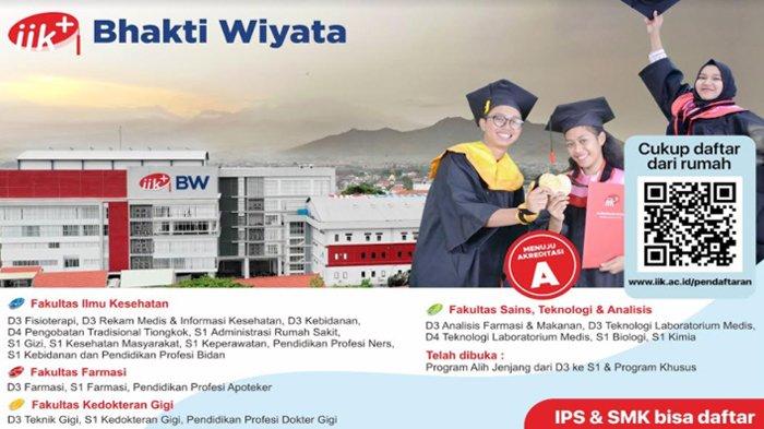 Kampus IIK Bhakti Wiyata Fasilitasi Penerimaan Maba dengan Nilai UTBK - Surya.co.id