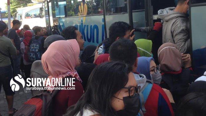 Kondisi Terminal Purabaya jelang Idul Adha 2019, Penumpang Bus Tujuan Blitar via Pare Berjubel ...