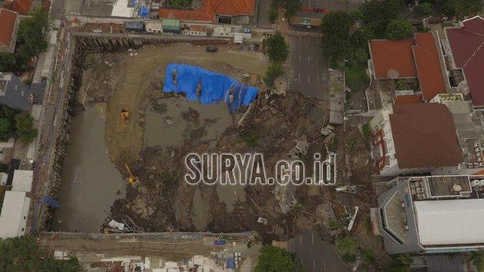 VIDEO Drone Terkini Jalan Gubeng Surabaya yang Ambles, Sudah Akan ...