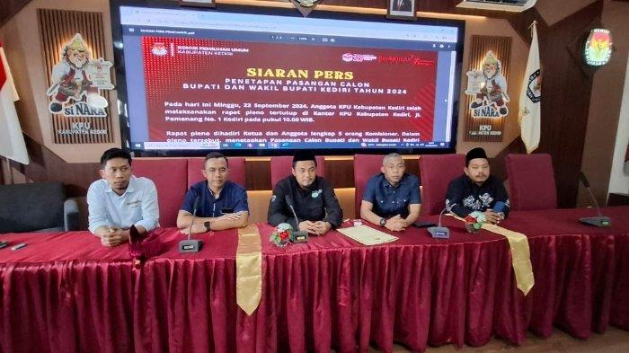 KPU Kabupaten Kediri Tetapkan Dua Pasangan Calon untuk Maju Pilkada 2024 - Surya.co.id