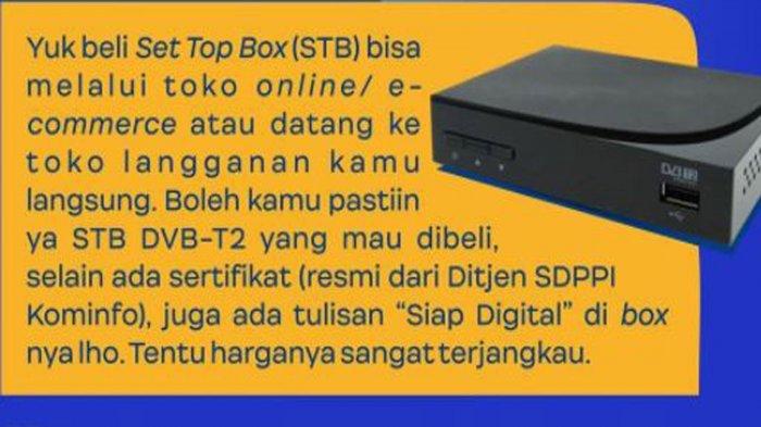 Kriteria Set Top Box (STB) untuk Nikmati Siaran Digital dan Tanggal TV ...