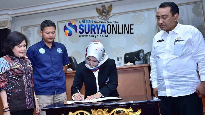 Satlak P4GN Lamongan MoU dengan BNK Kabupaten Pulang Pisau, Ini Tujuannya - Surya.co.id