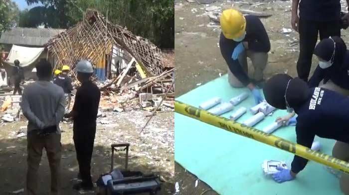 Jibom Gegana Polda Jatim Sterilisasi Lokasi Ledakan Petasan di Bangkalan: 1 Kg Mesiu yang ...