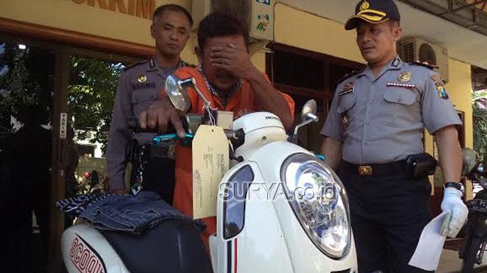 Polisi Surabaya Ringkus Maling Motor Berkat Rekaman CCTV - Surya.co.id