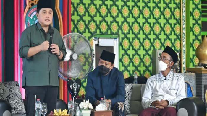 Kunjungi Ponpes Kha Wahid Hasyim Erick Thohir Dorong Pesantren Jadi