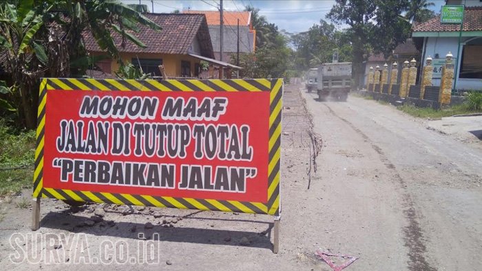 Hati-hati, Ada Perbaikan Jalan di Jalur Alternatif Blitar-Kediri ...