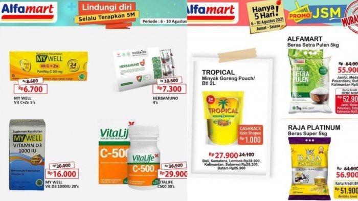 Promo Alfamart & Indomaret JSM Sabtu 7 Agustus 2021: Diskon Suplemen Vitamin, Minyak dan Beras ...