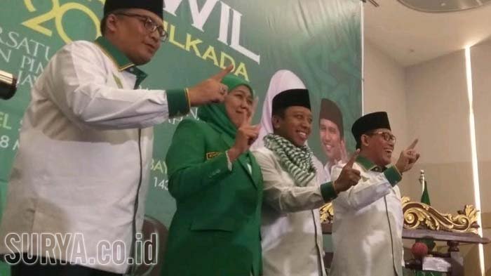 Kembali Pakai Jas Hijau PPP, Begini Kesan Khofifah - Surya.co.id