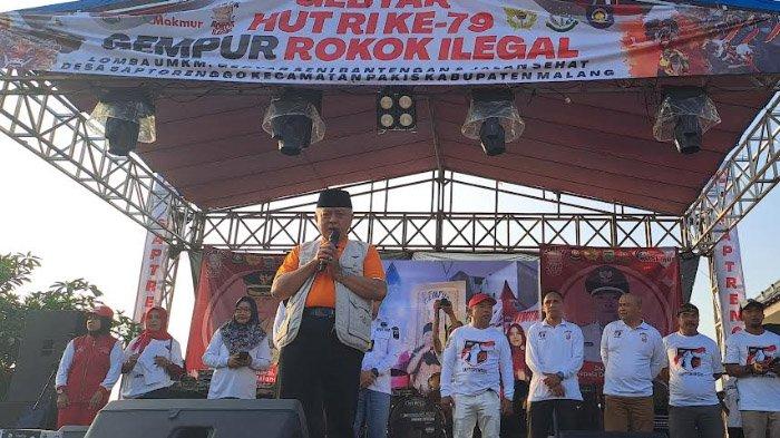 Sosialisasi Gempur Rokok Ilegal Sembari Jalan Sehat di Desa Saptorenggo Kabupaten Malang - Surya ...