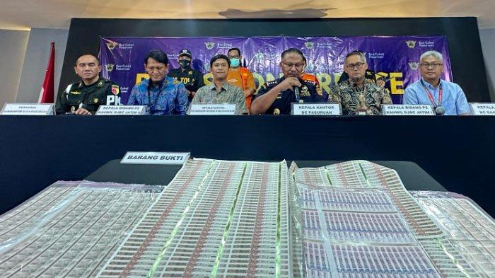 KPPBC Pasuruan Sita Pita Cukai Palsu Rp 100 Juta, 2 Pelaku Mengaku Pesanan Pengusaha Rokok ...