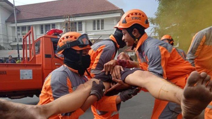 Antisipasi Bencana, BPBD Kota Malang Gelar Simulasi. Begini Situasinya - Surya.co.id