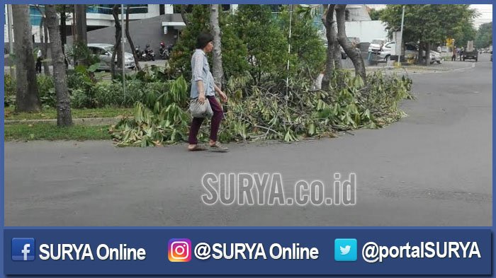 Sampah Ranting Pohon Dibiarkan Menumpuk di Jalan Kombes Pol M Duriat ...