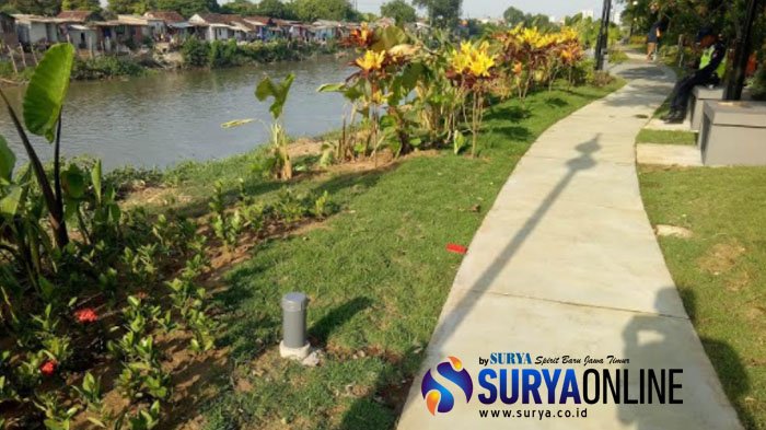 Video - Ada Taman Baru di Stren Kali Jagir, Lihat Indahnya! - Surya.co.id