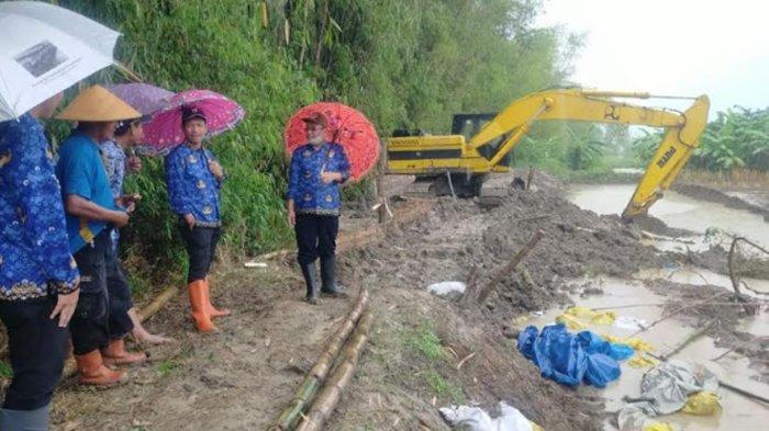 Curah Hujan Tinggi, DPUTR Gresik Benahi 5 Tanggul Kali Lamong - Surya.co.id