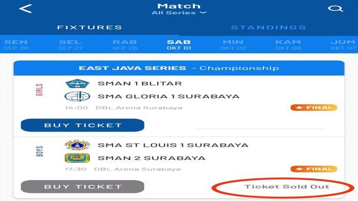 Tiket Final Putra Honda DBL with KFC 2022 Seri Jatim Sold Out Dalam 5 Menit, Final Putri Sisa 30 ...