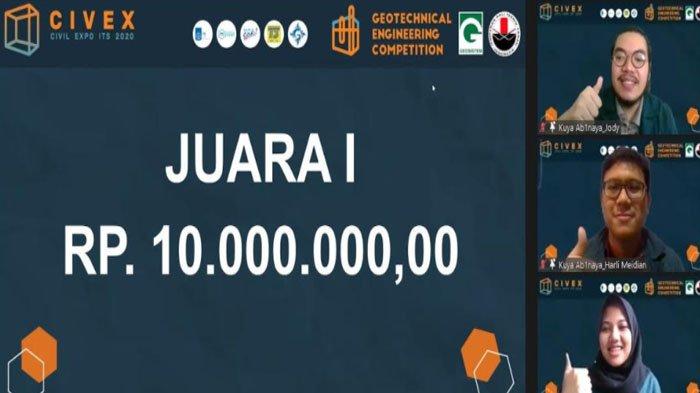 Mahasiswa ITB Juara I Lomba Geoteknik Mahasiswa Tingkat Nasional di Surabaya - Surya.co.id