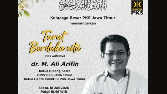 Dokter M Ali Arifin, Anggota IDI Sidoarjo sekaligus Kader PKS Jatim ...