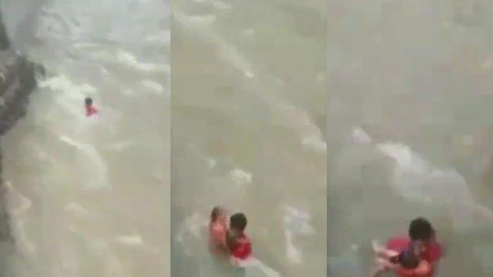 Video Viral Aksi Heroik Anggota TNI Selamatkan Bayi Hanyut Terbawa ...