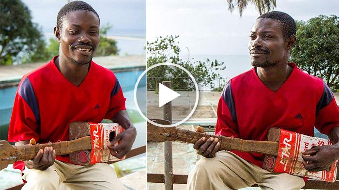 VIDEO - Pria Tuna Netra Mainkan Gitar Dari Kaleng Bekas Bikin Netizen ...