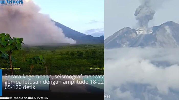 Detik-detik Erupsi Gunung Semeru Terjadi Sejak Pukul 3 Pagi, Ada 8 Gempa Letusan 1 Gempa Awan ...