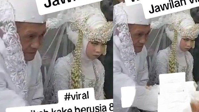 Ekspresi Datar Gadis 19 Tahun Dinikahi Kakek 80 Tahun Viral, Ijab Kabul Dituntun, Maharnya ...