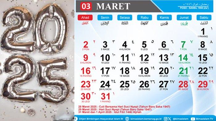 LINK DOWNLOAD KALENDER 2025 dan Daftar Hari Libur Nasional, Ramadhan, Idul Fitri dan Cuti ...