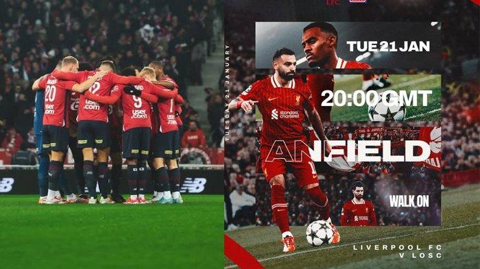Berita link live streaming Liverpool vs LOSC Lille Terbaru Hari Ini - Suryamalang.com
