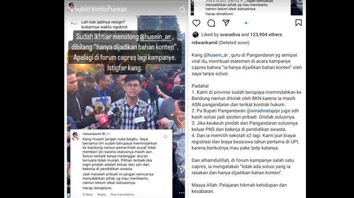Pantas Ridwan Kamil Bersuara, Disebut Cuma Konten oleh Husein, Nyatanya ...