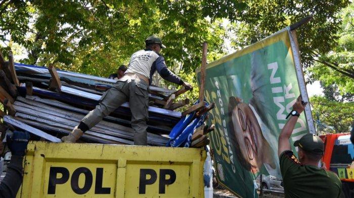 Ratusan Baliho dan Spanduk Politik Ditertibkan Satpol-PP Kota Malang ...