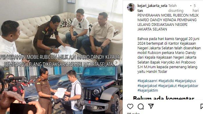 Sosok Pembeli Jeep Rubicon Wrangler Milik Mario Dandy, Seorang ...