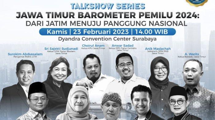 Bicara di "Talkshow Jatim Barometer 2024", Surokim Ungkap 3 Jurus Menang Parpol di Jatim ...