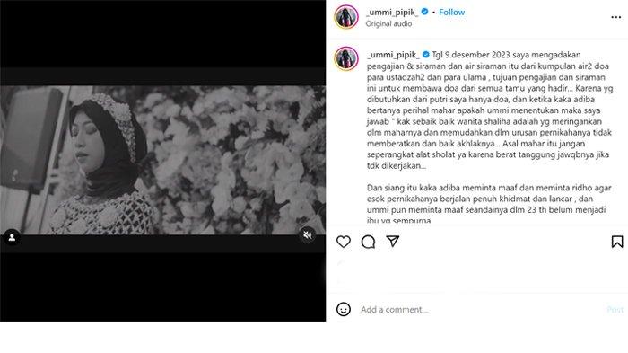 Alasan Umi Pipik Larang Adiba Khanza Minta Mahar Seperangkat Alat Sholat, Egy Beri Uang ...