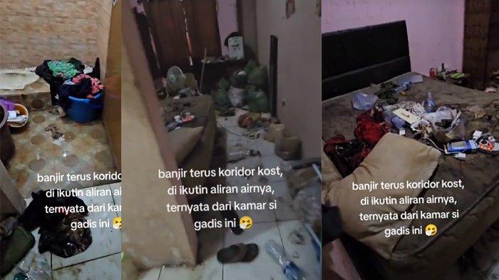 Viral Kamar Kos Jorok Dihuni Seorang Gadis Tetangga Syok Air Menggenang Sampai Banjir Tetap