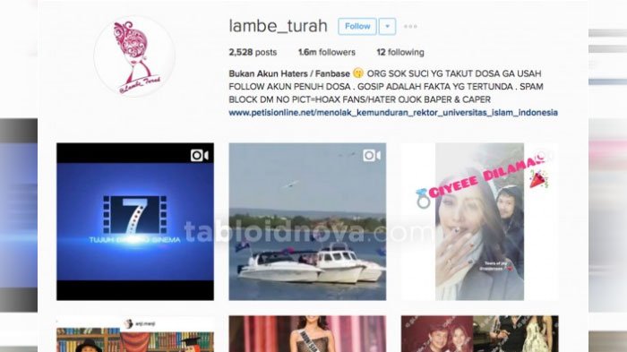 Terungkap, Ini Sosok di Belakang Akun Instagram Lambe Turah ...