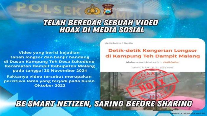 Hoaks Video Banjir Bandang dan Longsor di Dampit, BPBD Kabupaten Malang ...