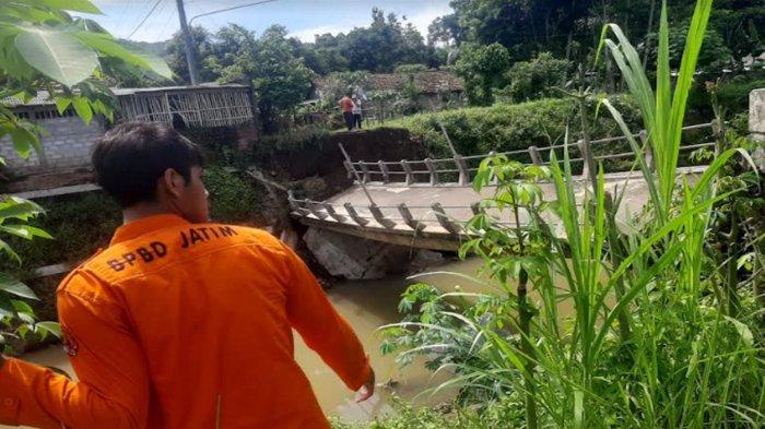 Jembatan Dusun Kalidawir Tulungagung Nyaris Ambruk Usai Diterjang Ancar Semalam Suntuk ...