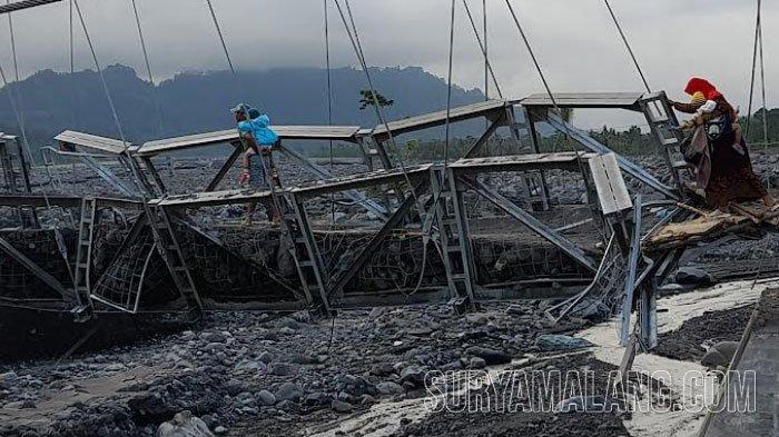 Alasan Bupati Lumajang Belum Perbaiki Jembatan Rusak Akibat Lahar Dingin Gunung Semeru ...