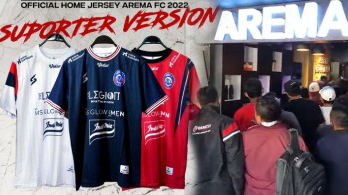 Aremania Serbu Penjualan Jersey Arema FC Suporter Version, Langsung ...