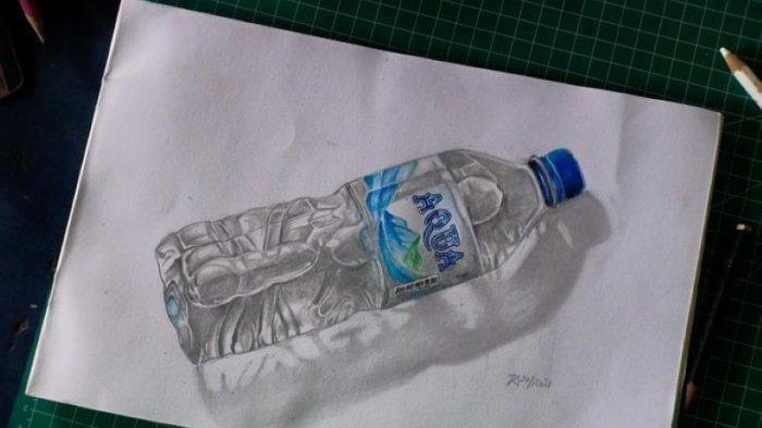 Lukisan Botol Air Mineral Mirip Asli Jadi Viral di Medsos, Pihak ...