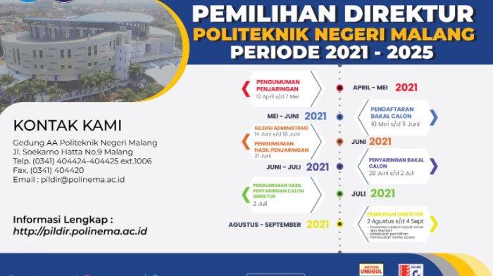 Politeknik Negeri Malang (Polinema) Buka Pendaftaran Calon Direktur Periode 2021-2025 ...
