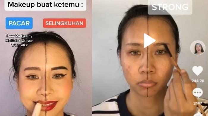 Tutorial Makeup MUA Malang Bikin Heboh, Ketemu Pacar vs Selingkuhan, Ngaku Susah Bikin Wajah ...