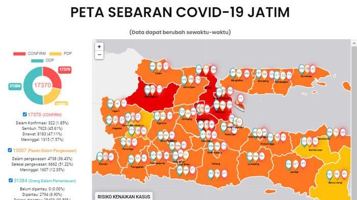 Update Zona Merah di Jawa Timur Kamis 16 Juli: Madiun Zona Kuning, Ponorogo Oranye, Mojokerto ...