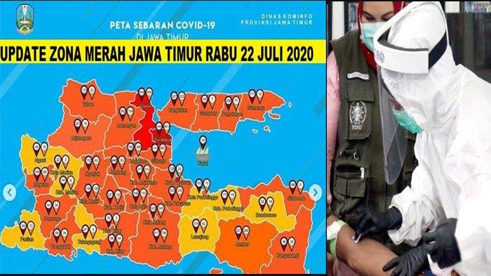 Update Zona Merah Jawa Timur Rabu 22 Juli 2020: Surabaya Merah, Kota Malang Orange, Batu Kuning ...
