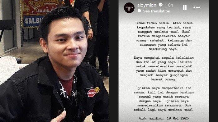 Aldy Maldini Minta Maaf Usai Disebut Tipu Fans Modus Dinner Bareng: Saya Lalai dan Khilaf ...