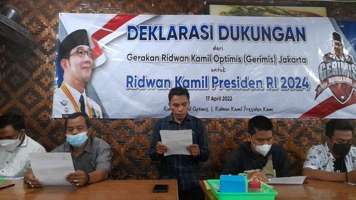 Gerimis Deklarasi Ridwan Kamil Pesiden 2024 di Cempaka Putih Sembari ...