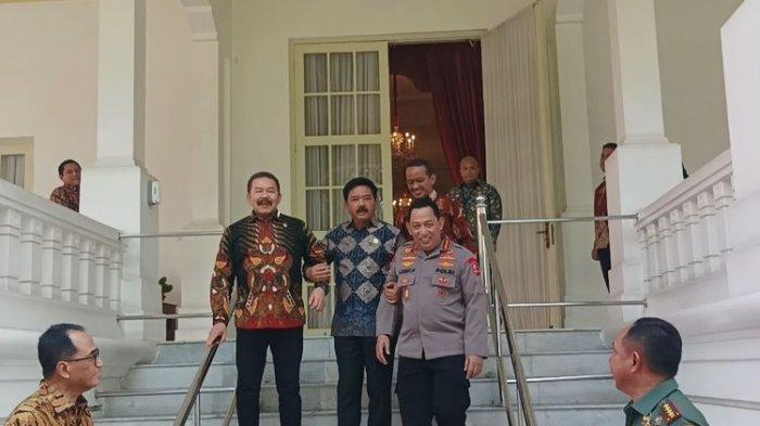 Menkopolhulkam Gandeng Tangan Jaksa Agung dan Kapolri di Tengah Rumor Densus 88 Kuntit Jampidsus ...