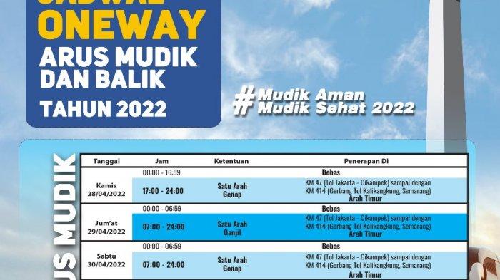 Arus Balik Lebaran Bakal Terjadi Pada 6 Mei 2022, Ini Jadwal Penerapan One Way dan Ganjil Genap ...